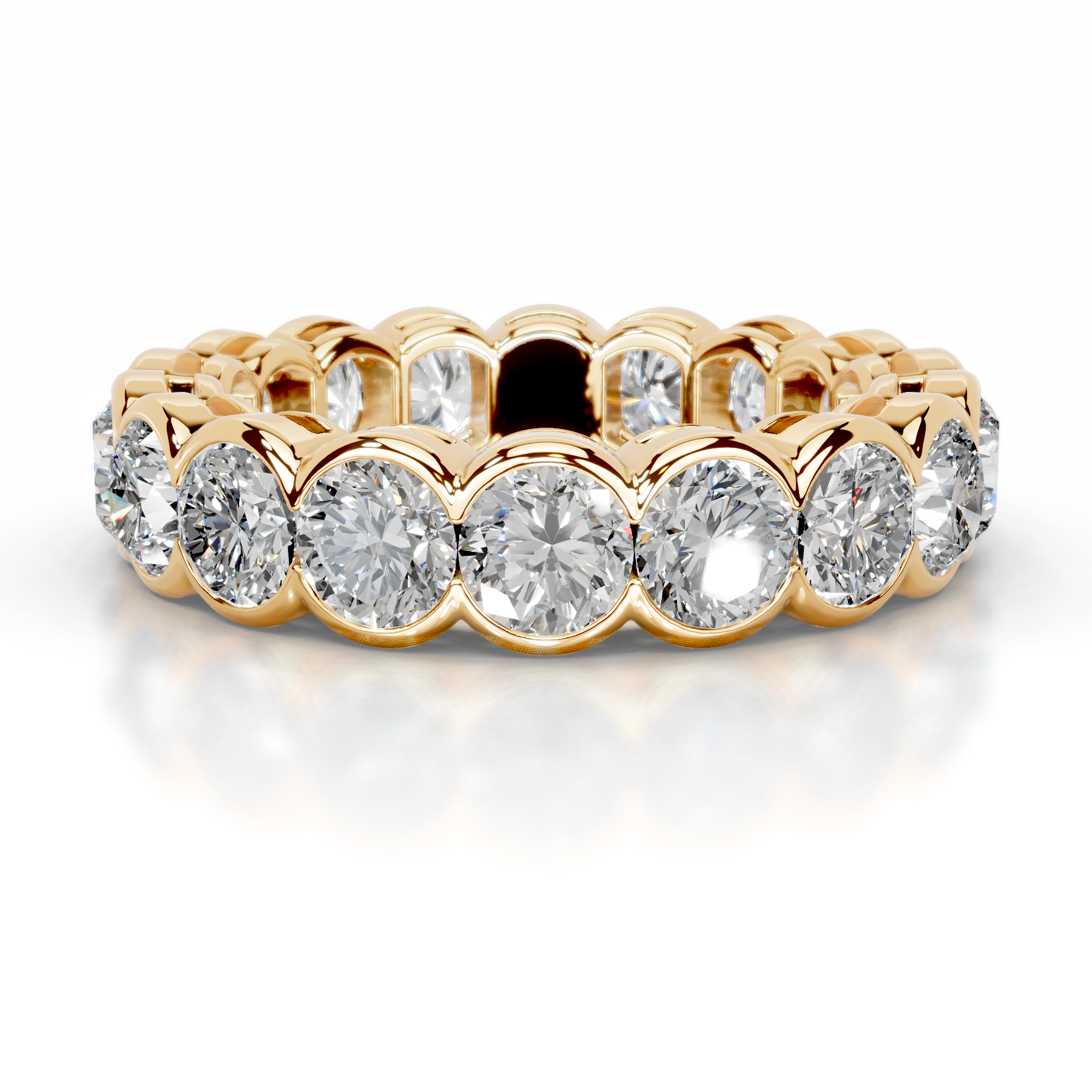 Velinda Diamond Wedding Ring (4 Carat) -18K Yellow Gold, Eternity, 4 Carat – Best Brilliance