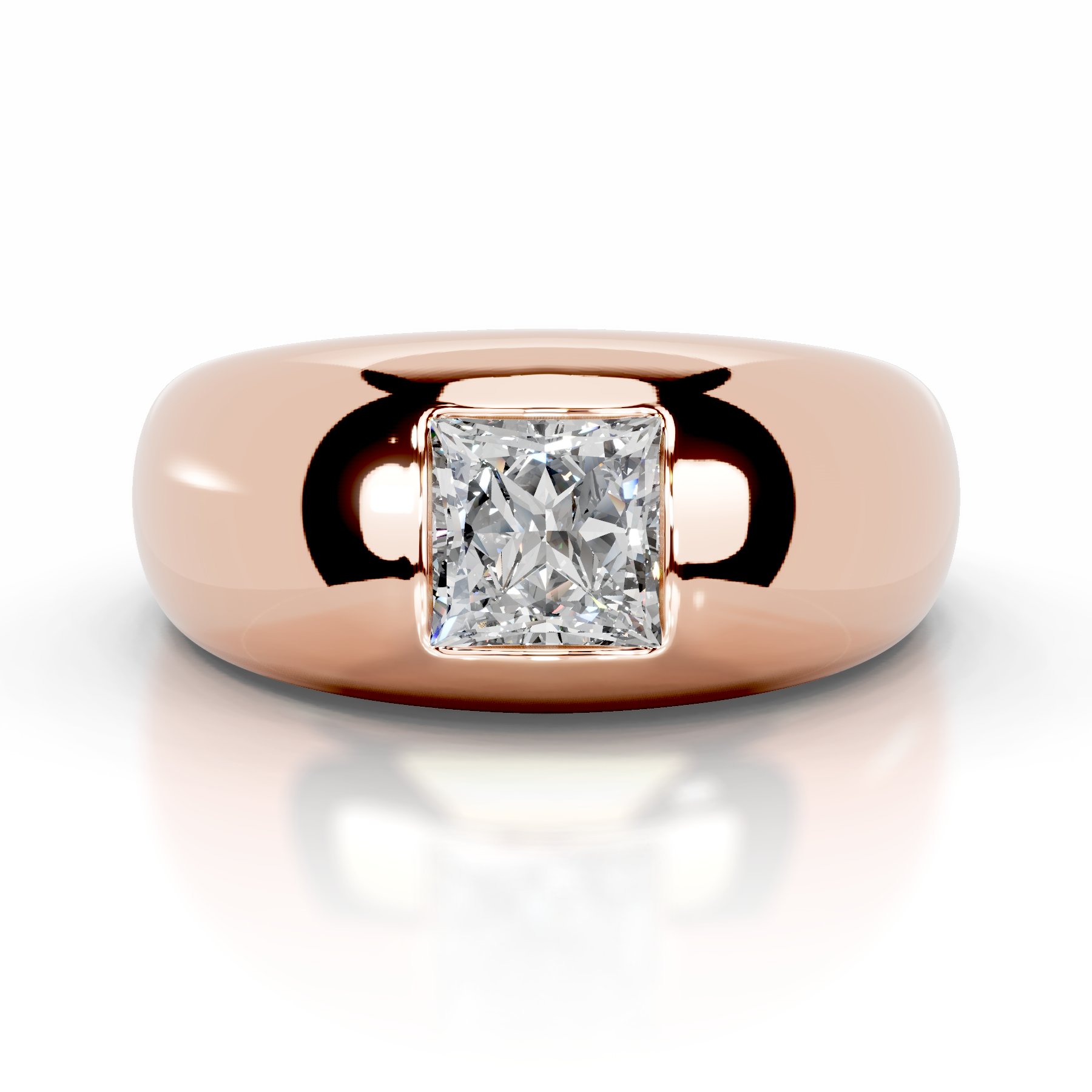 Single diamond rose gold ring store
