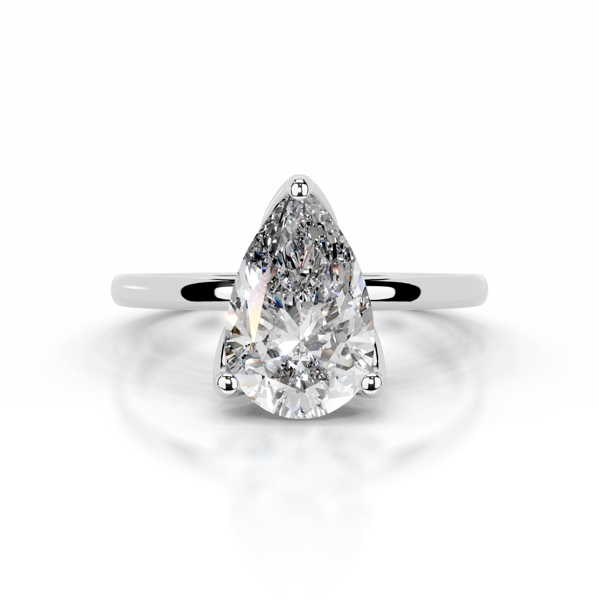 Phoenix Diamond Engagement Ring - 14K White Gold, Solitaire, Pear, 2 ...