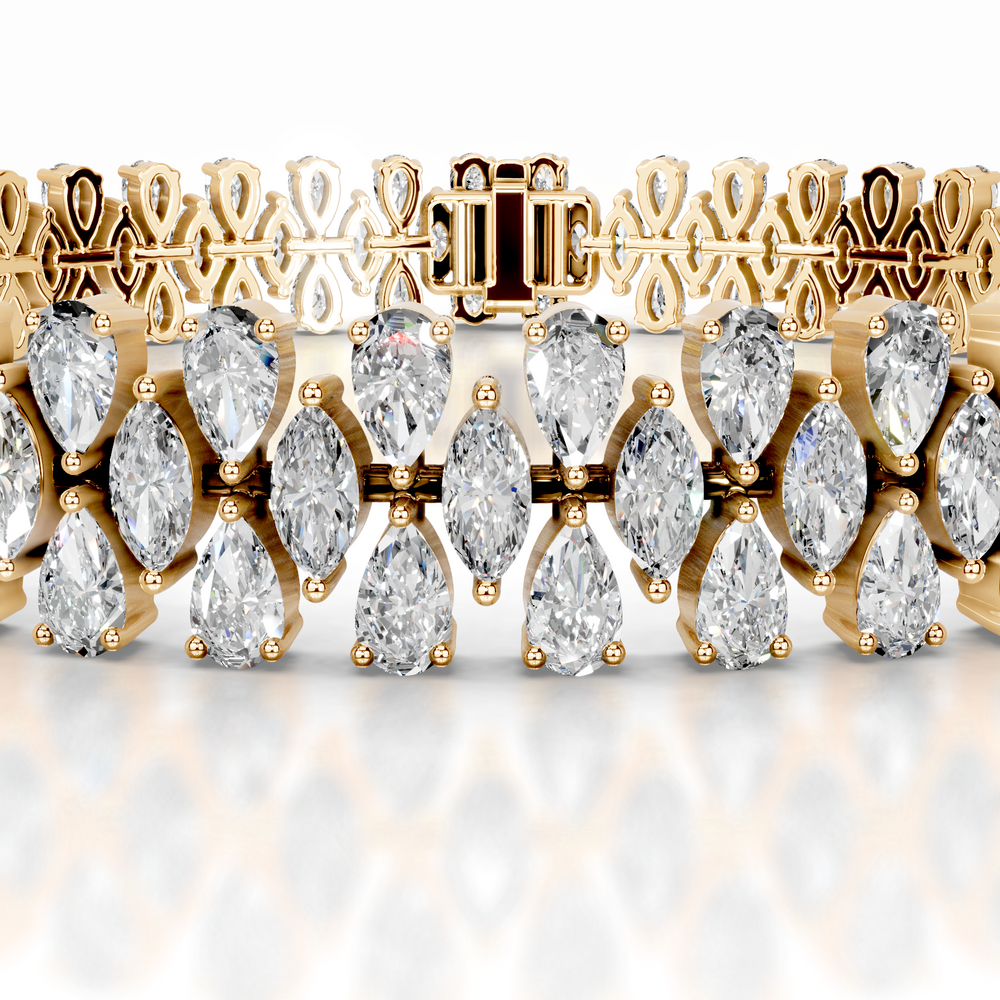 Judith Diamond Tennis Bracelet (10 Carat) -18K Yellow Gold, Tennis, 10 ...