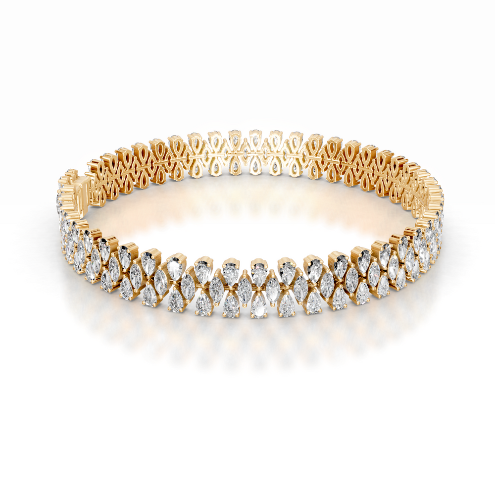 Judith Diamond Tennis Bracelet (10 Carat) -18K Yellow Gold, Tennis, 10 ...