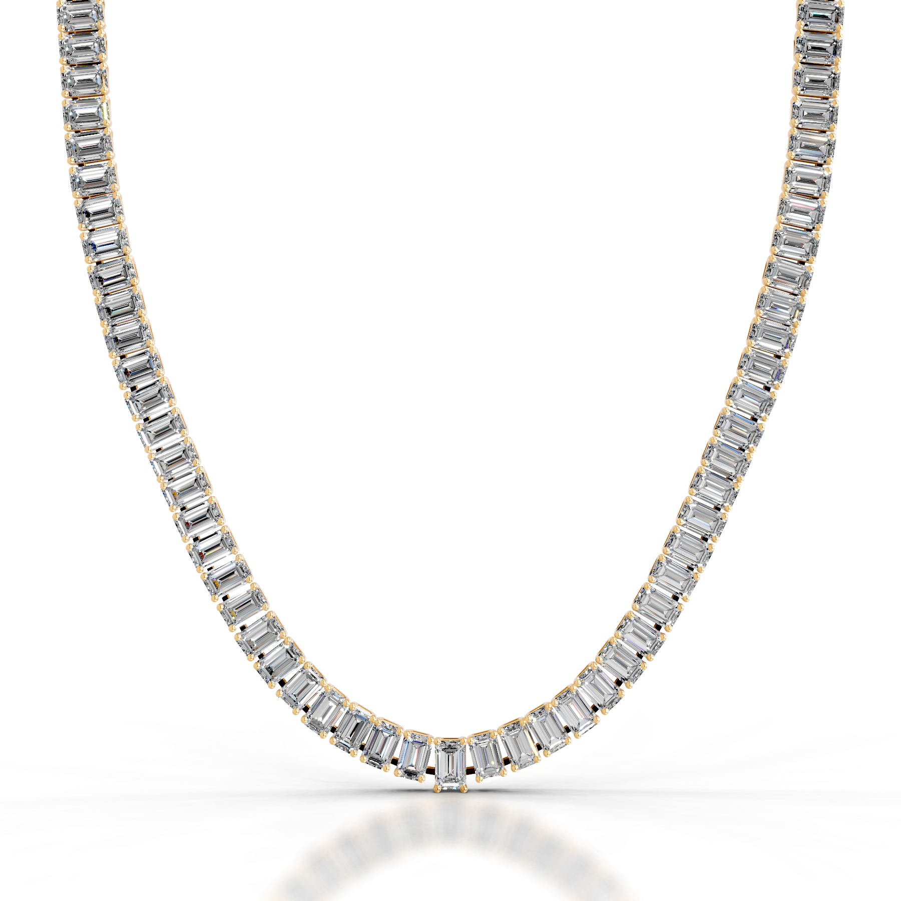 Arden Lab Grown Diamond Tennis Collier (20 Carat) -18K Yellow Gold ...