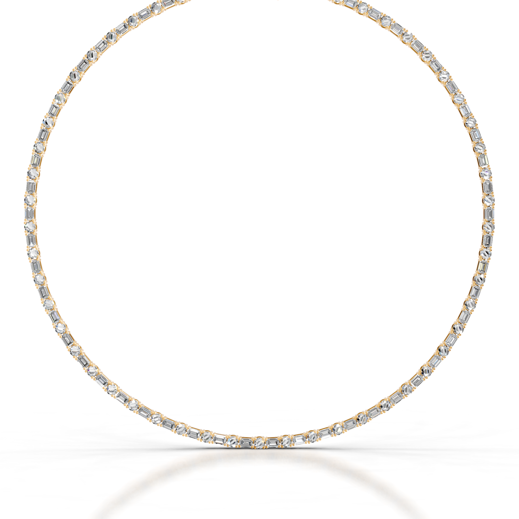 Isadora Diamond Tennis Collier (15 Carat) -18K Yellow Gold, Collier, 15 ...