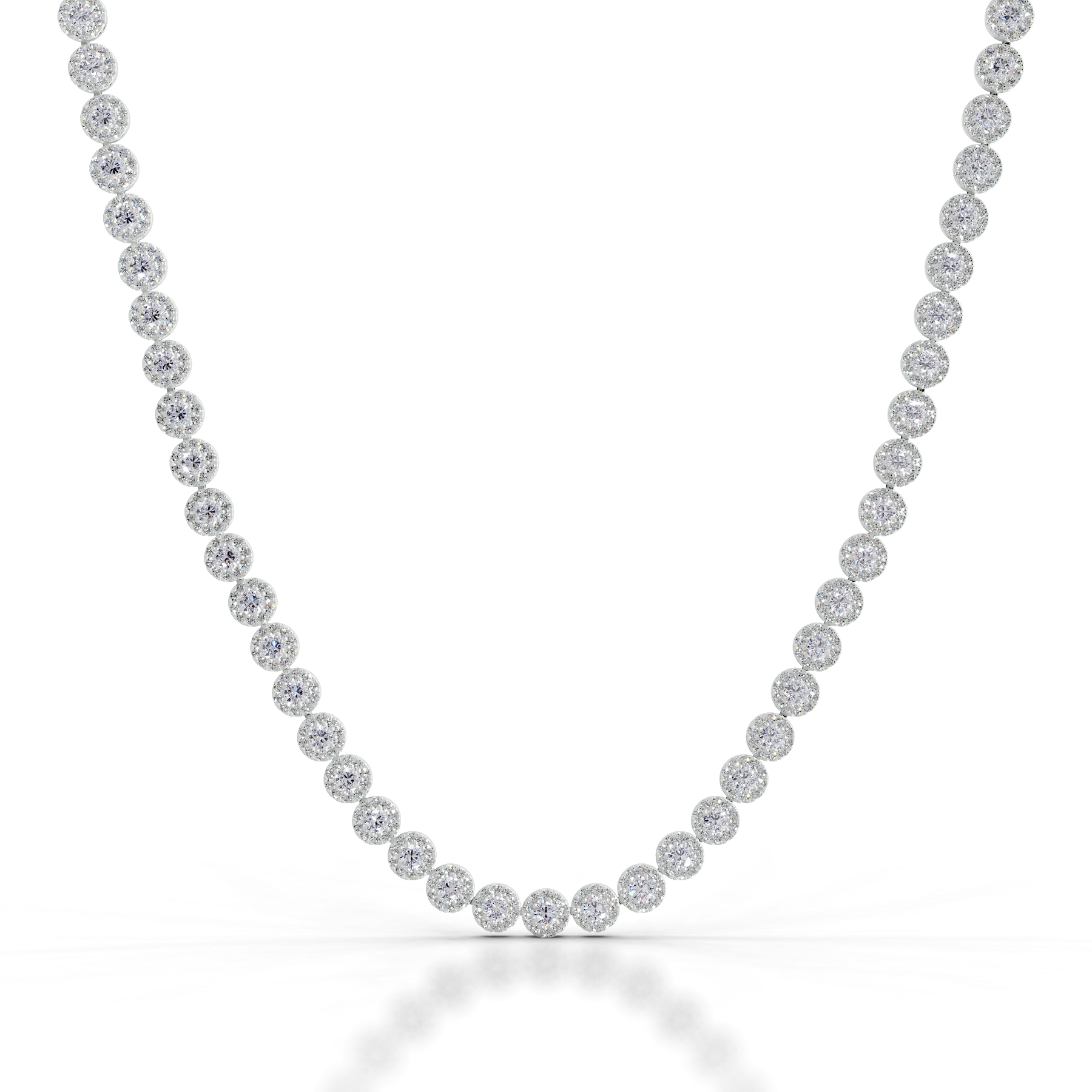 Gaynelle Lab Grown Diamond Tennis Collier (10 Carat) -14K White Gold ...