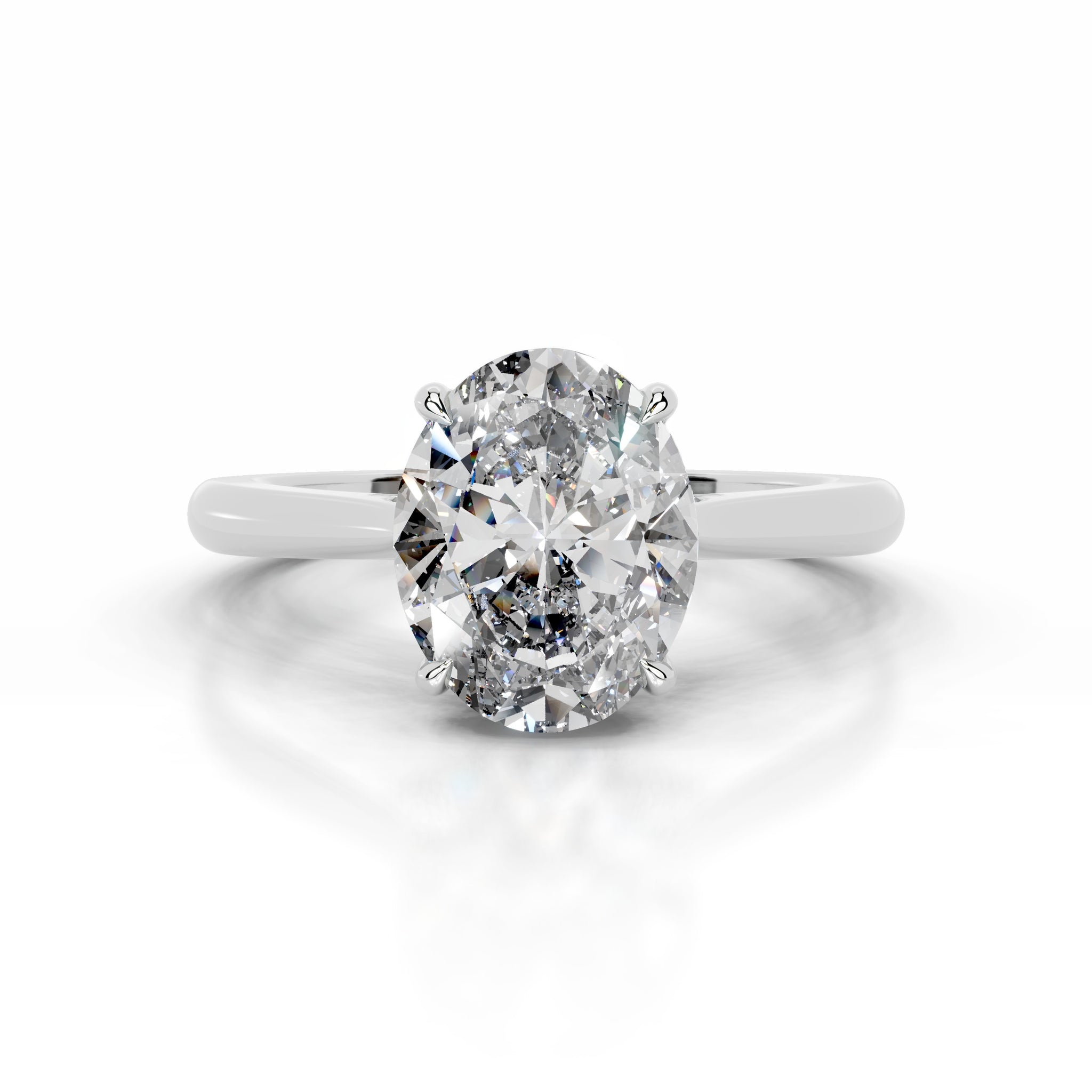 Bahia Diamond Engagement Ring - 18K White Gold, Hidden Halo, 2.2 Carat ...