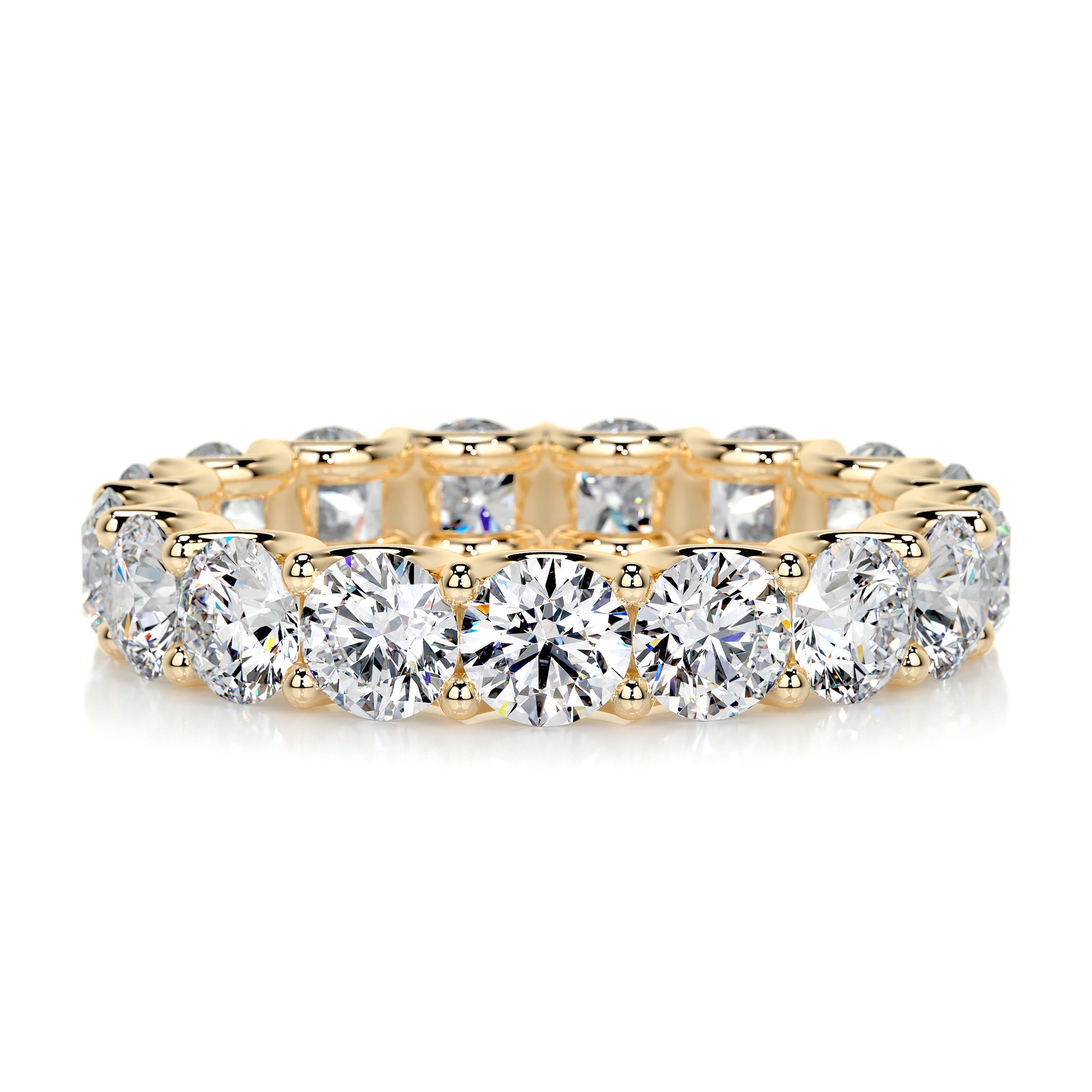 Trinity Eternity Wedding Ring -18K Yellow Gold, Eternity, 4 Carat ...