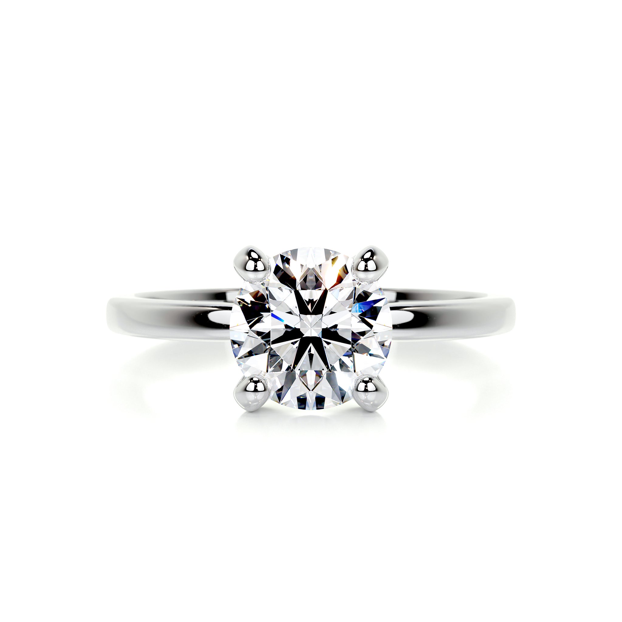 Jessica Diamond Engagement Ring -Platinum, Solitaire, Round, 1.5 Carat ...