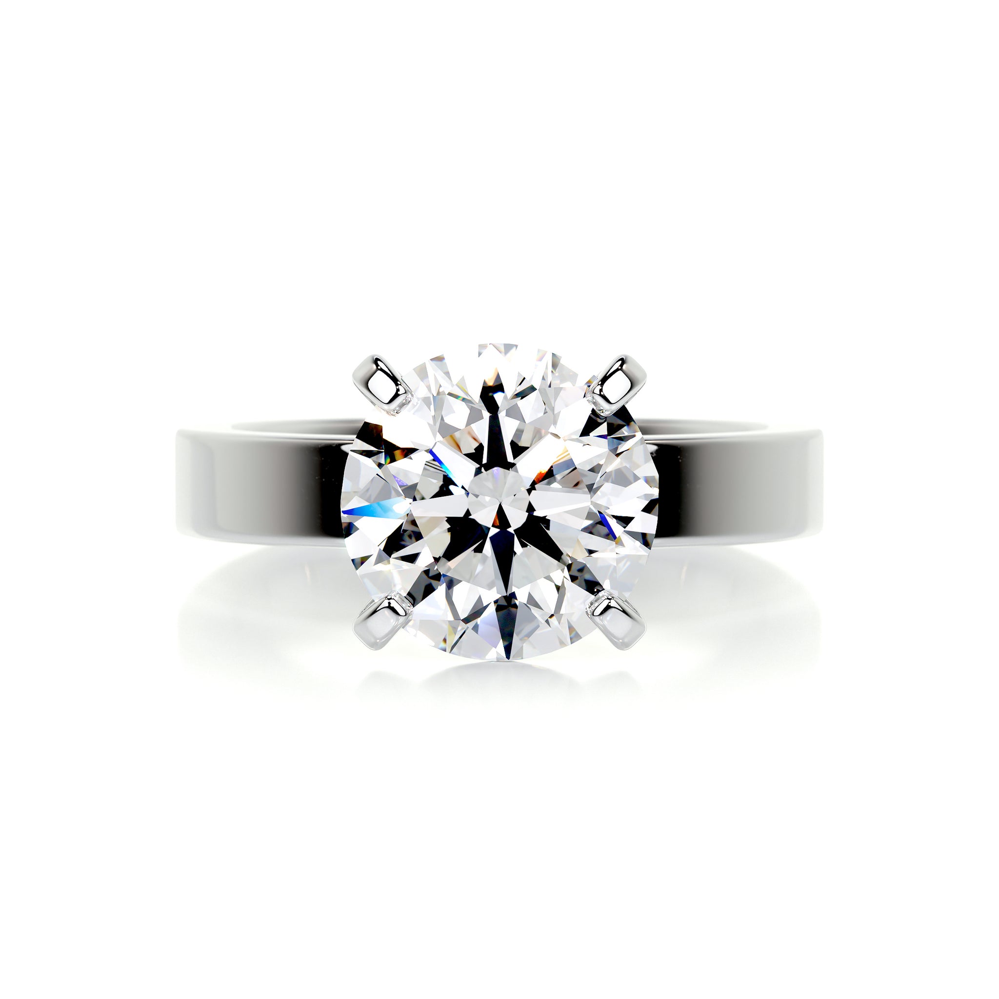 Kaia Diamond Engagement Ring -Platinum, Solitaire, Round, 2 Carat ...