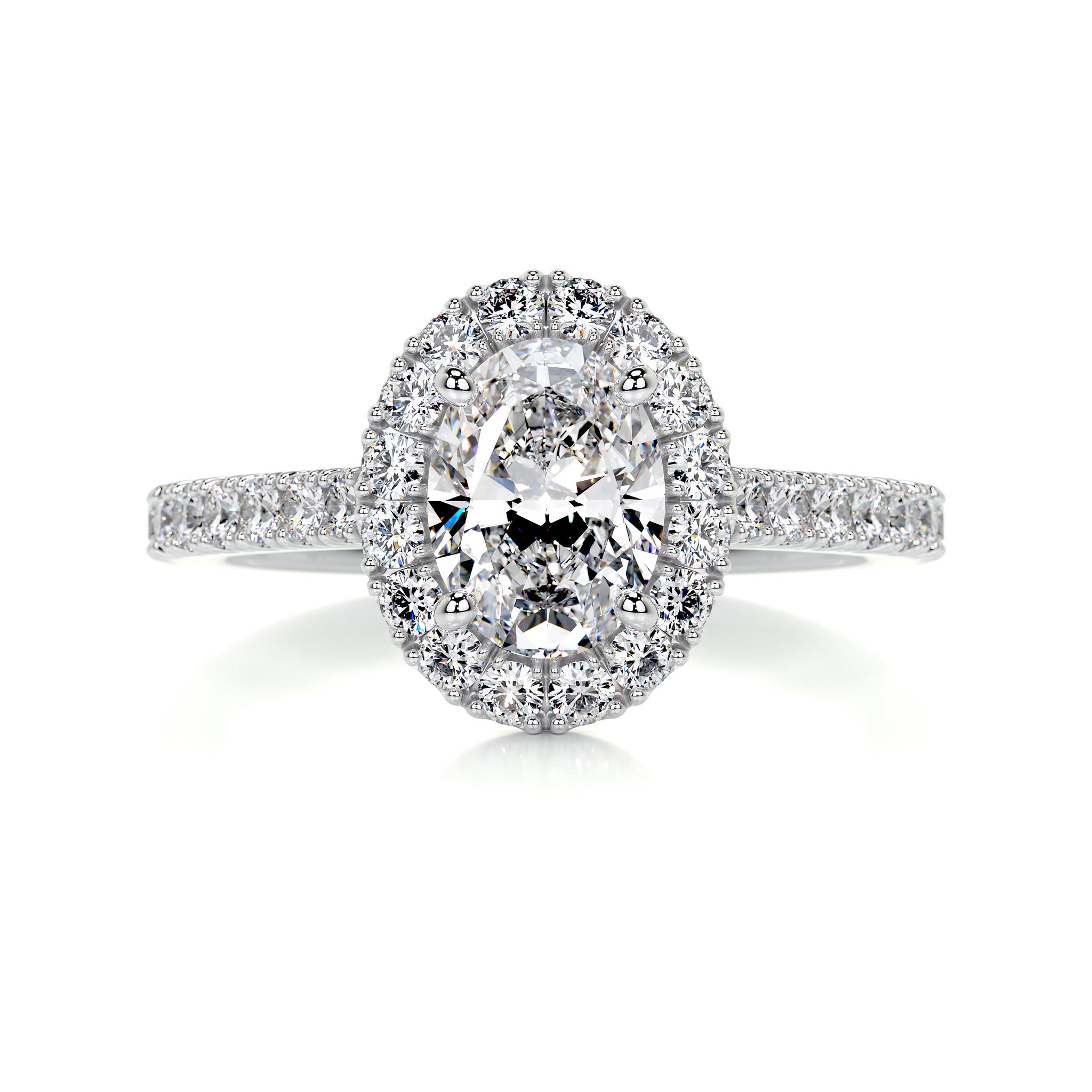Maria Diamond Engagement Ring -Platinum, Halo, Oval, 1.5 Carat – Best ...