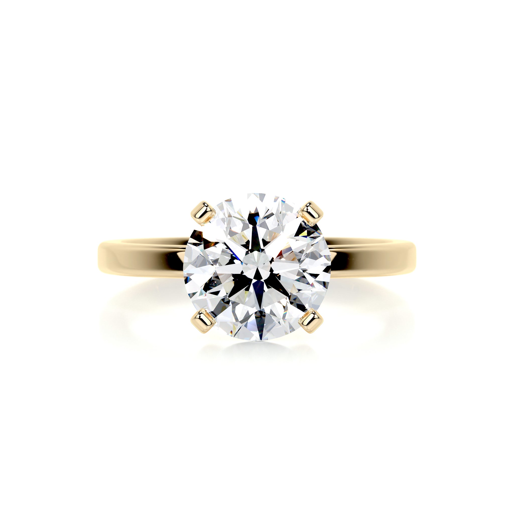 Jessica Diamond Engagement Ring -18K Yellow Gold, Solitaire, Round, 2 ...