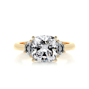 Whitney Diamond Engagement Ring, 3 stones, 3 Carat, 18K Yellow Gold ...