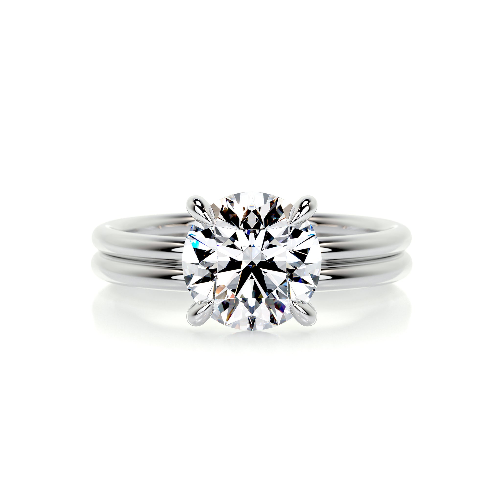 Eloise Diamond Bridal Set -Platinum, Solitaire, Round, 2 Carat – Best ...
