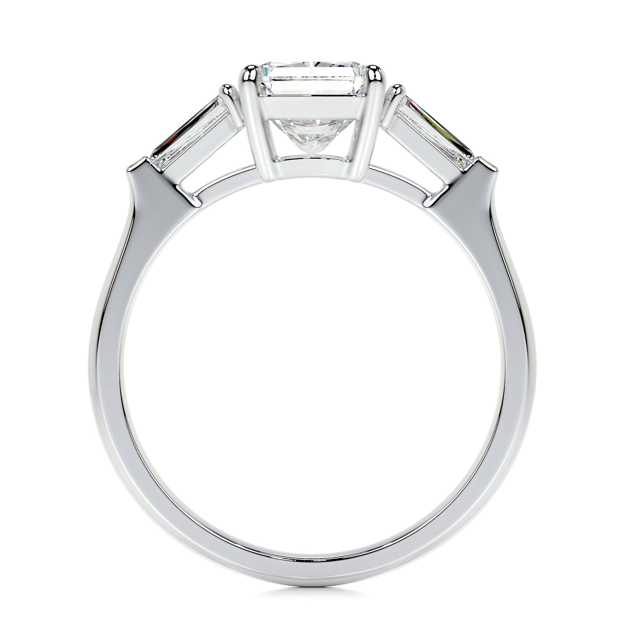 Skylar Lab Grown Diamond Ring -14K White Gold, 3 Stones, Radiant, 1.5 ...