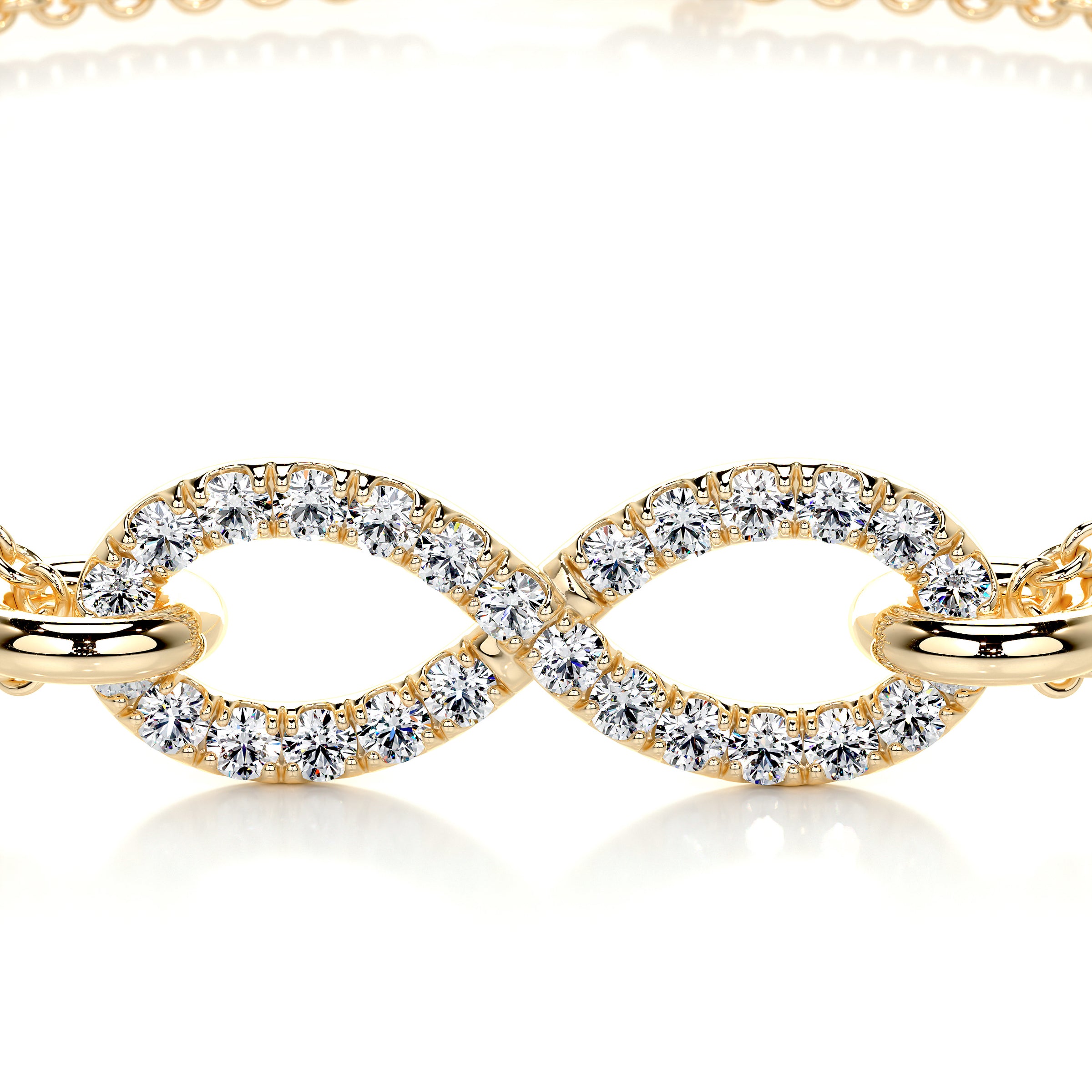 Debbie Lab Grown Diamonds Bracelet (0.25 Carat) -18K Yellow Gold, Side ...